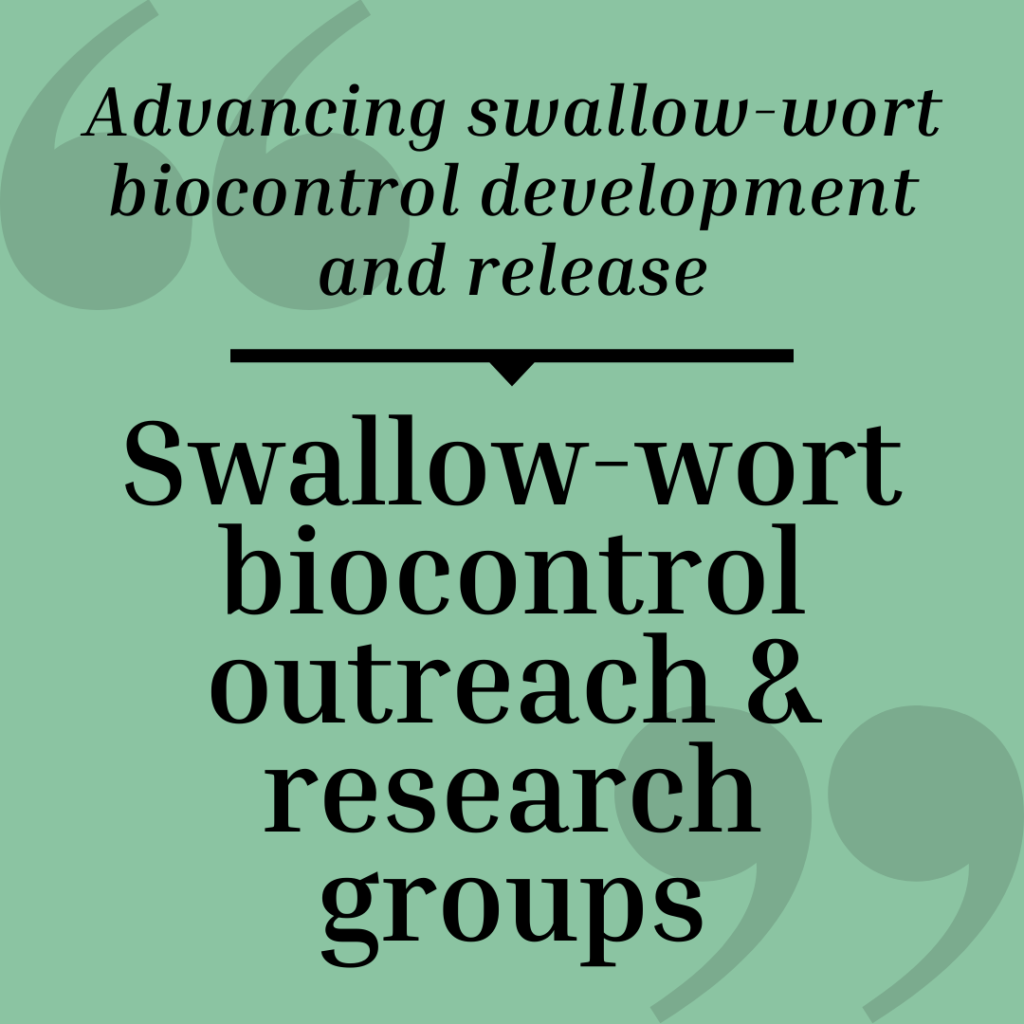 Swallow-wort Biocontrol - New York Invasive Species Research Institute
